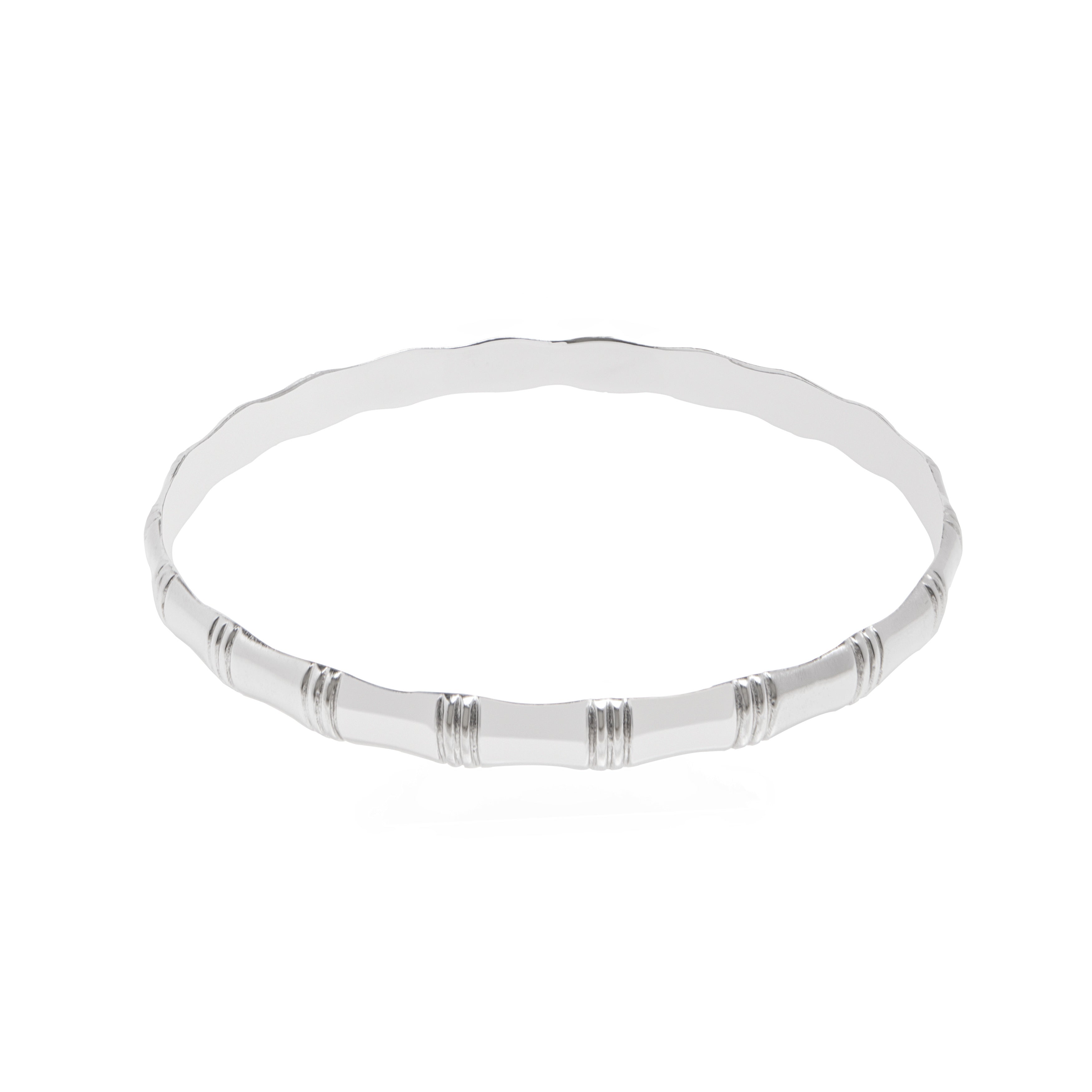 Silver Bamboo Bangle | 7MM Thickness – Vince Jewelers
