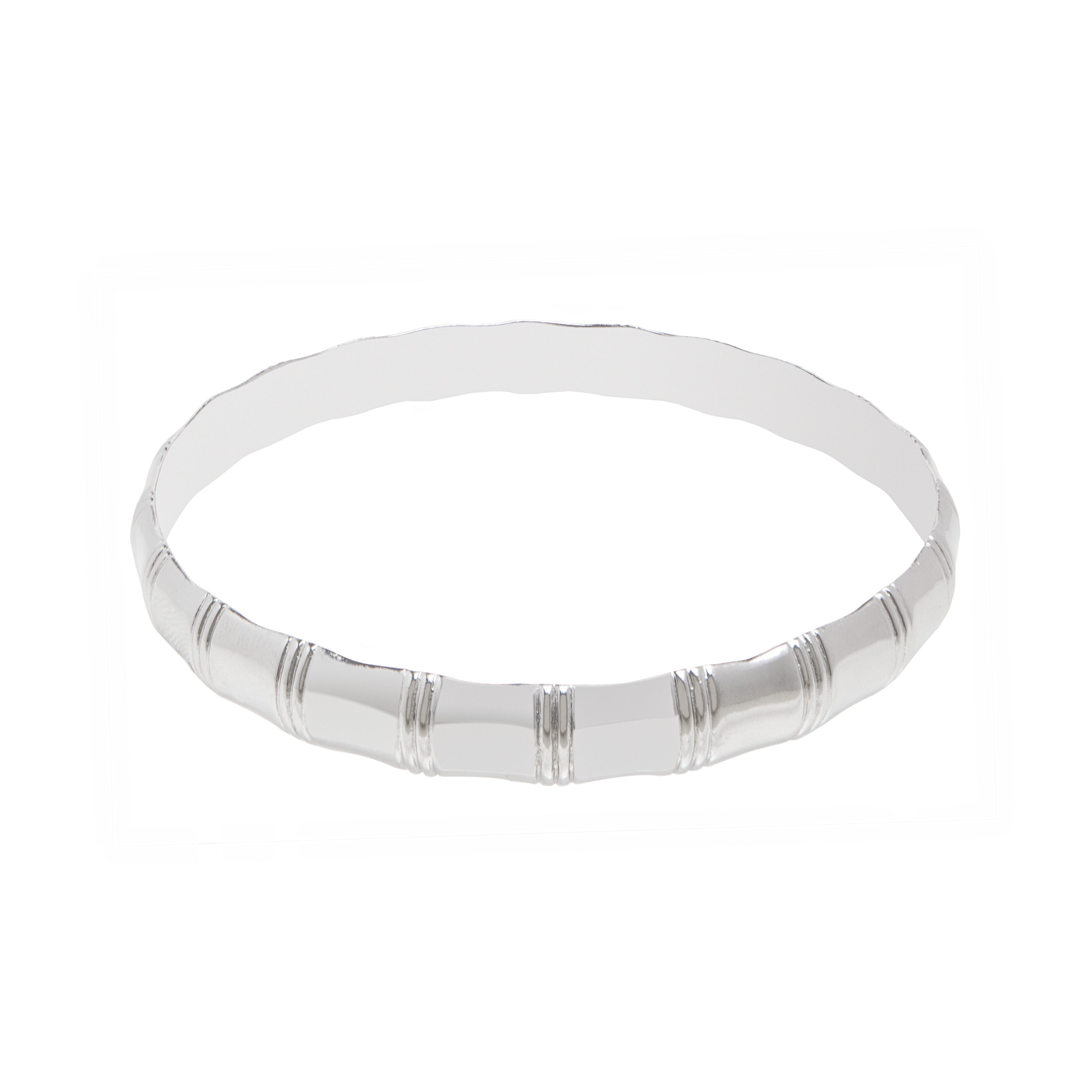Silver Bamboo Bangle | 10MM Thickness – Vince Jewelers