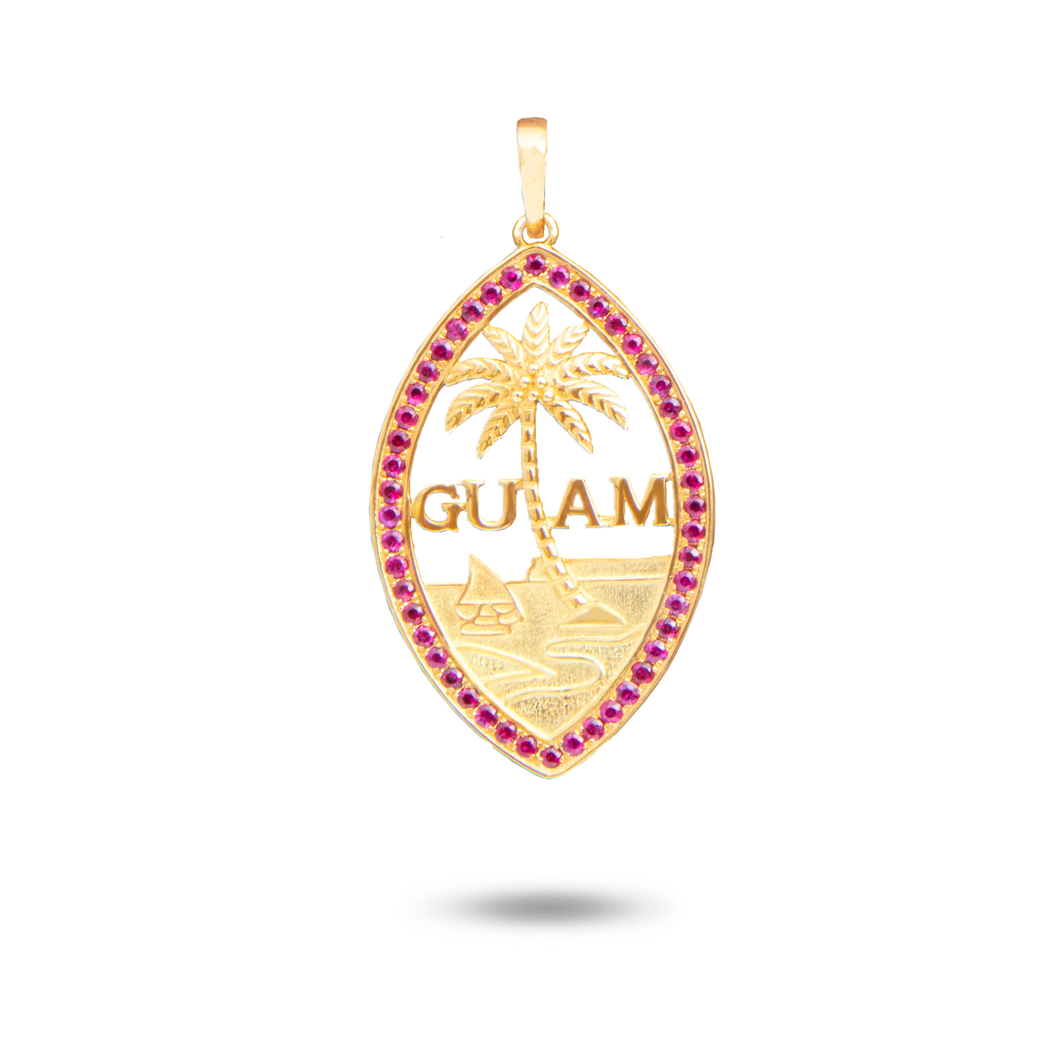 14K Yellow Gold Ruby Guam Seal Pendant – Vince Jewelers